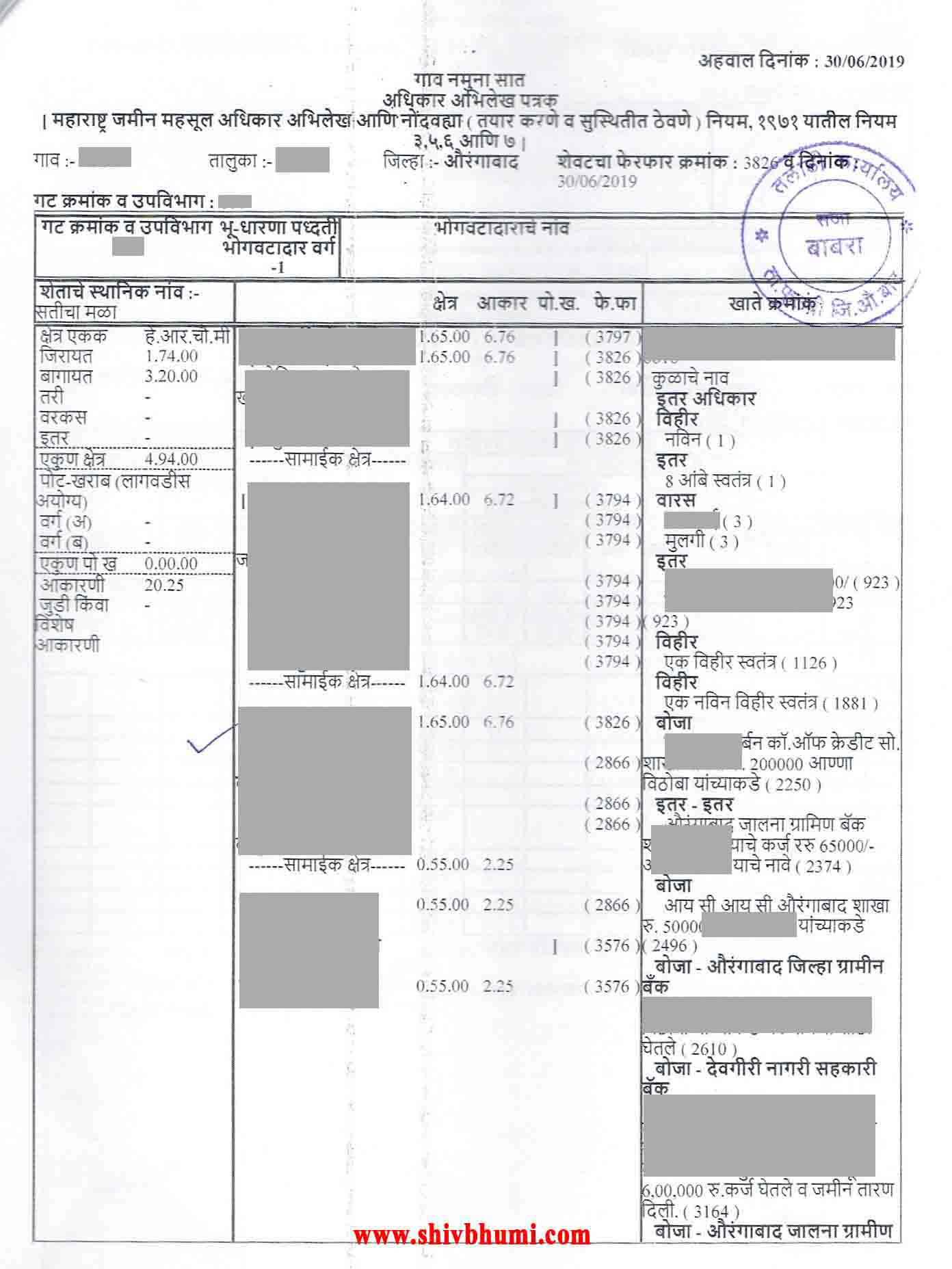 7/12 Utara मध्ये झाले नवीन बदल
